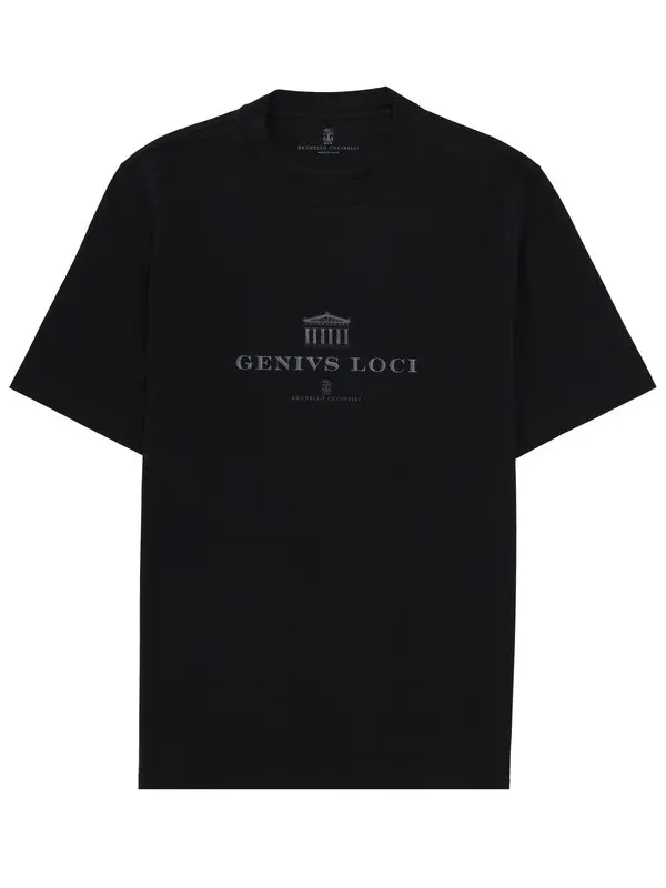 Brunello Cucinelli T-shirt With Print - Black