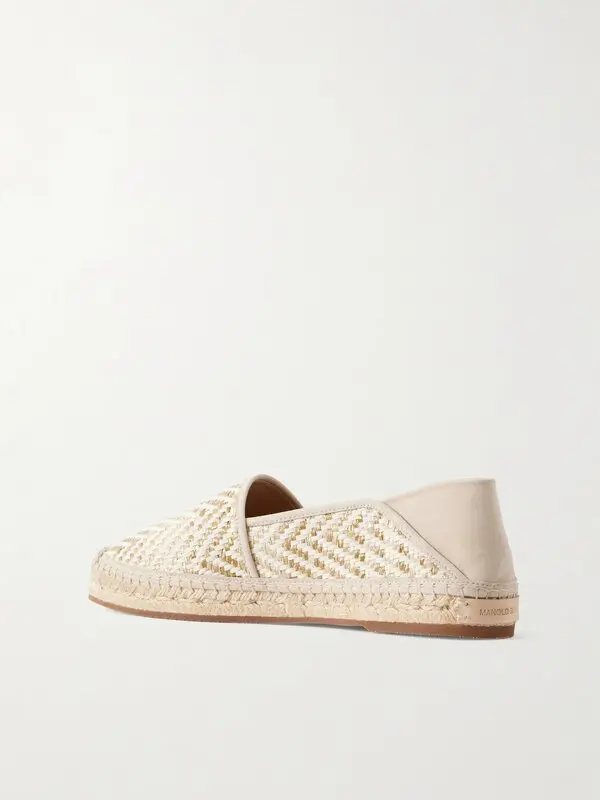 Manolo Blahnik Espadra Raffia Espadrilles