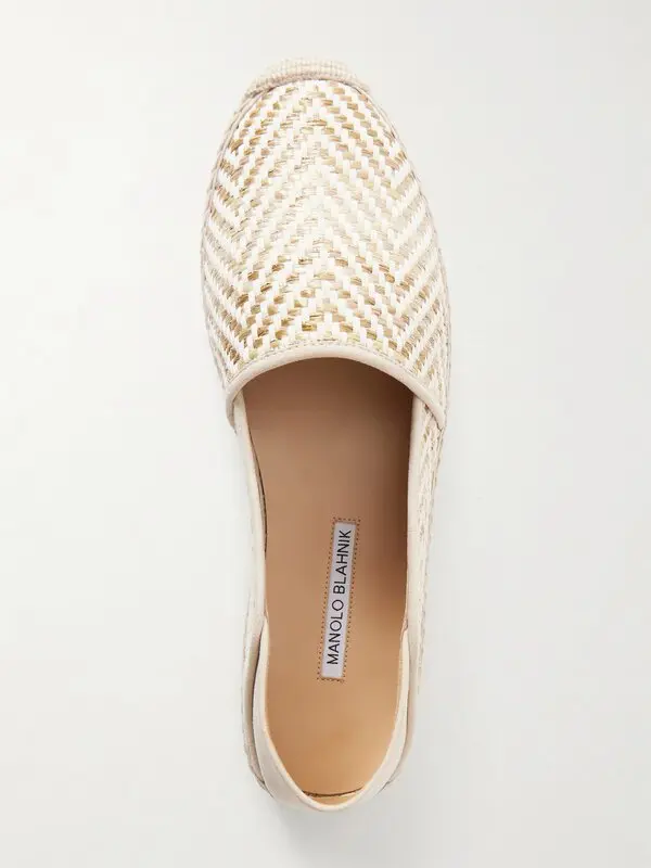 Manolo Blahnik Espadra Raffia Espadrilles