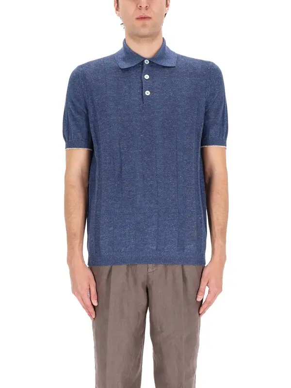 Brunello Cucinelli Linen Knit Polo Shirt