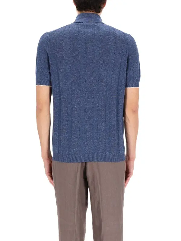 Brunello Cucinelli Linen Knit Polo Shirt