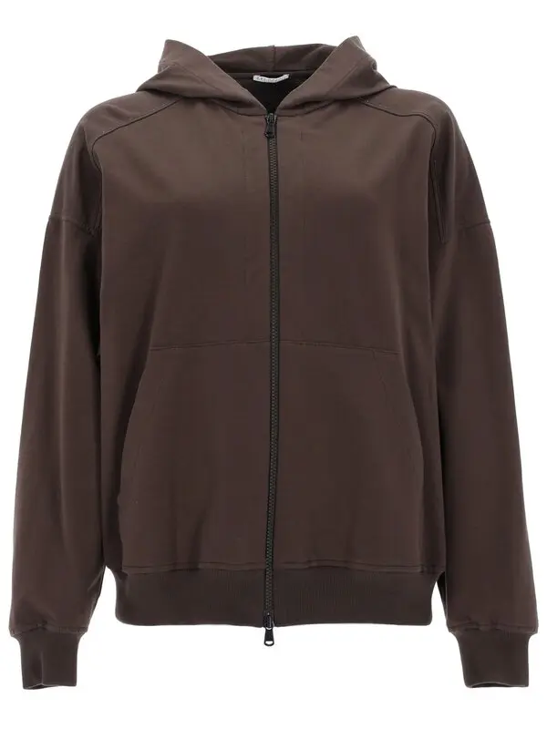 Brunello Cucinelli Hooded Zip-up - Brown