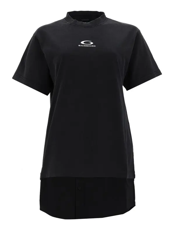 Balenciaga Hybrid Shirt Dress - Black