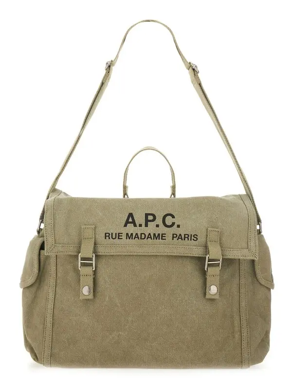 A.p.c. Shoulder Bag With Logo - Brown