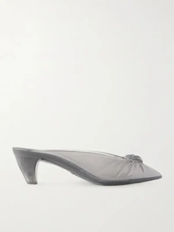 Chloé Ruched Tpu Mules - Gray