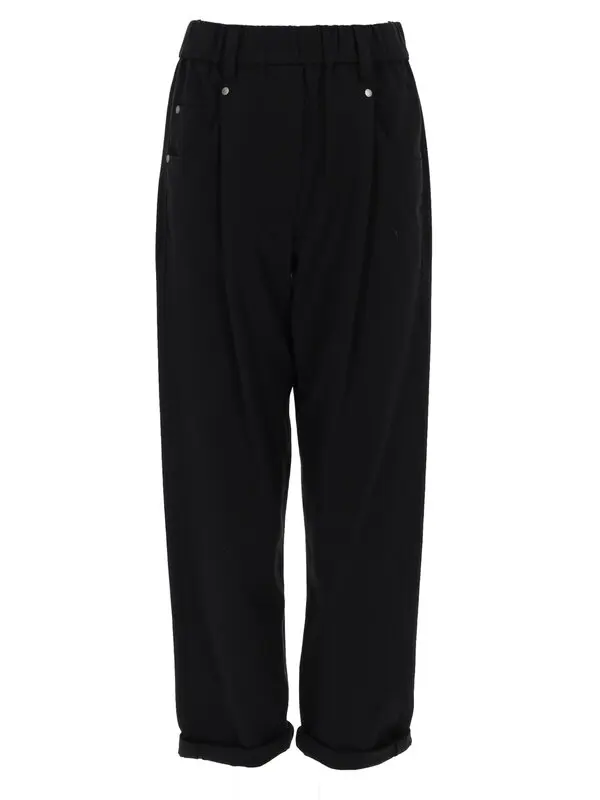 Brunello Cucinelli Cotton Pants - Black