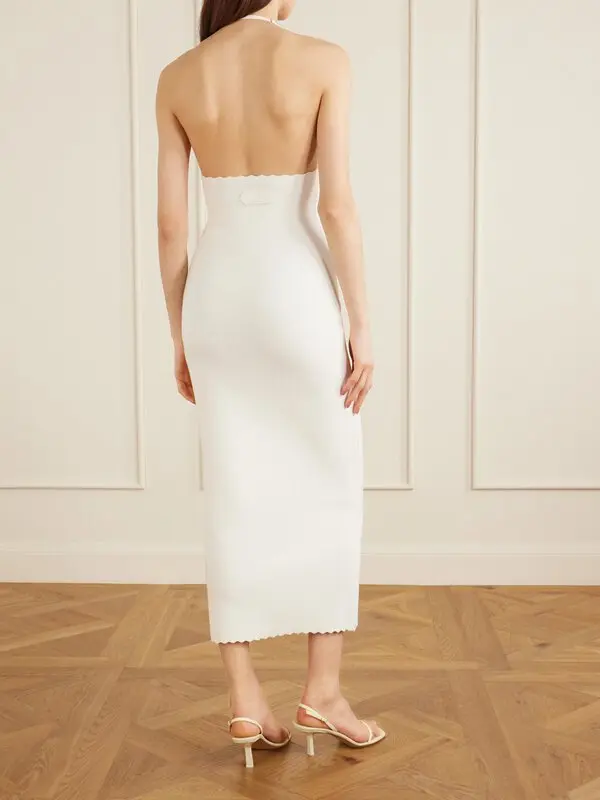 Jacquemus Tablier Midi Knit Dress - Neutrals