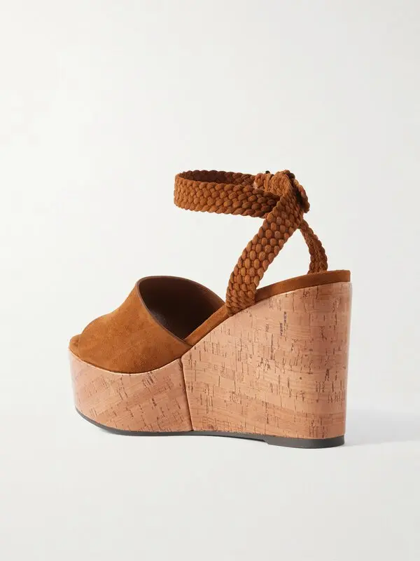 JIMMY CHOO Jori Suede Wedge Sandals