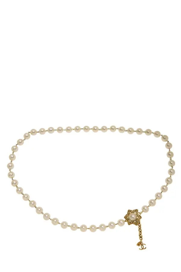 Chanel Faux Pearl Belt - Gold