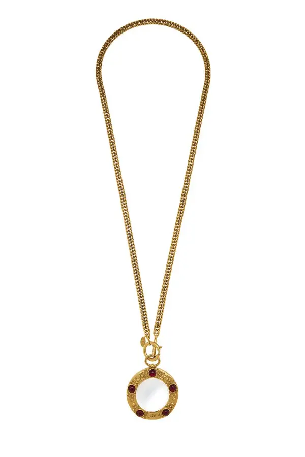 Chanel Gripoix Monocle Necklace - Gold