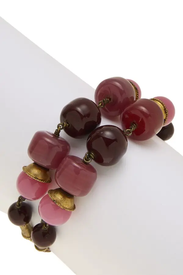 Chanel Gripoix Glass Chain Link Bracelet - Multi