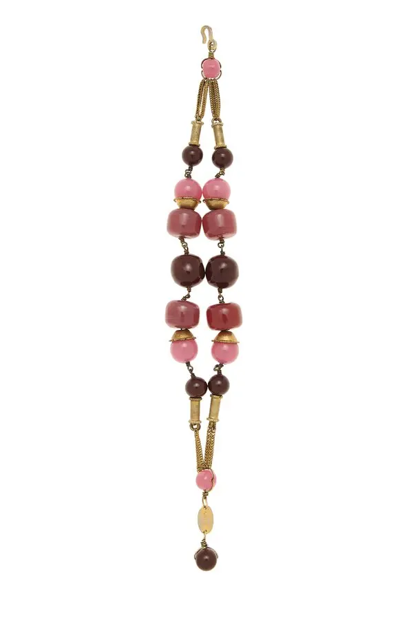 Chanel Gripoix Glass Chain Link Bracelet - Multi