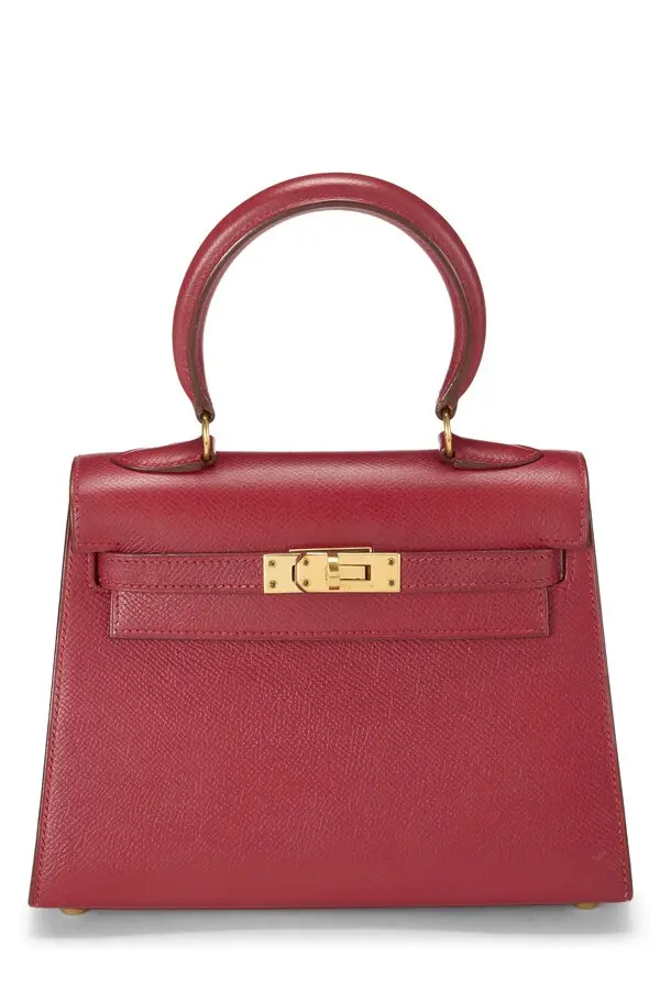 Hermès Courchevel Kelly Sellier 20 - Red