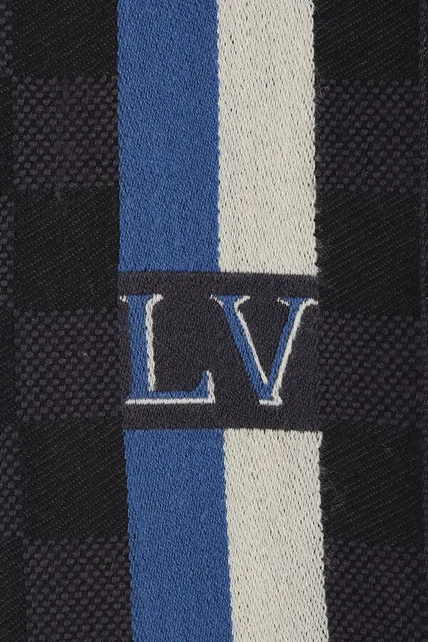 LOUIS VUITTON Damier Graphite Echarpe Messager Wool Scarf - Navy