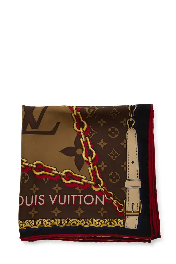 LOUIS VUITTON Monogram 'tribute To Square' Silk Scarf