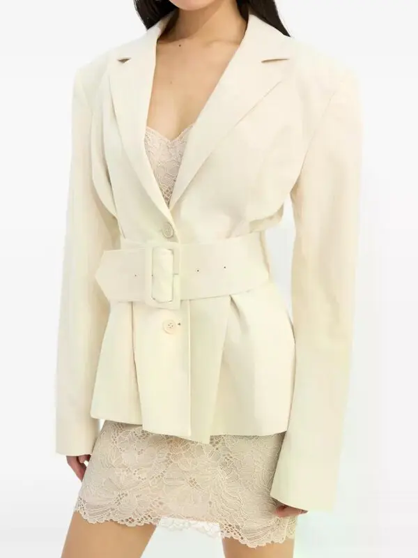 ROTATE BY BIRGER CHRISTENSEN Belted Blazer - Neutrals