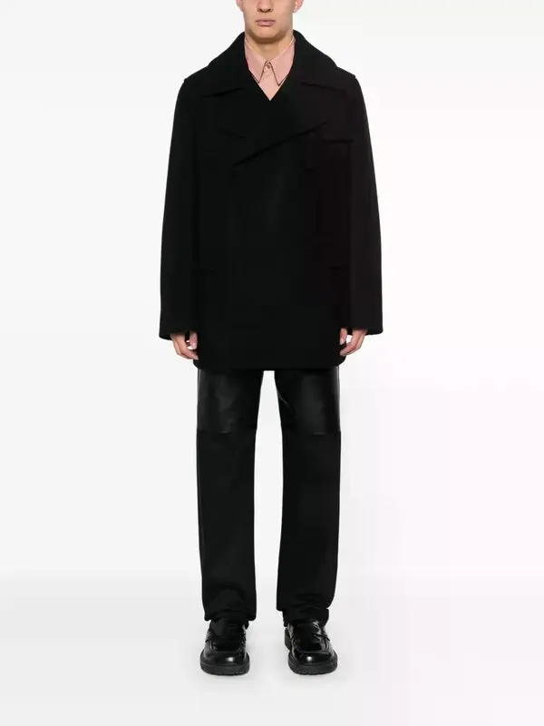 JIL SANDER Felted Double-breasted Wool Coat