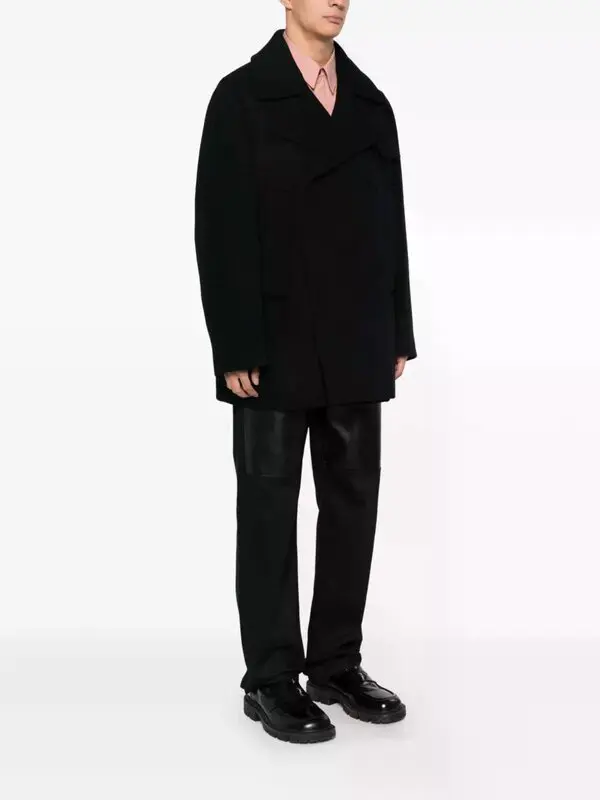 JIL SANDER Felted Double-breasted Wool Coat