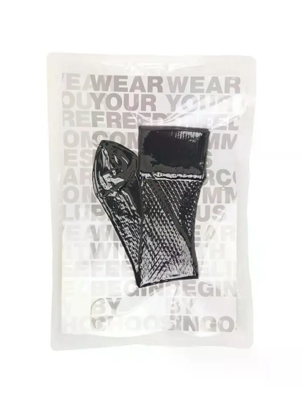 Comme Des Garçons Ribbed Fishnet Ankle Socks - Black