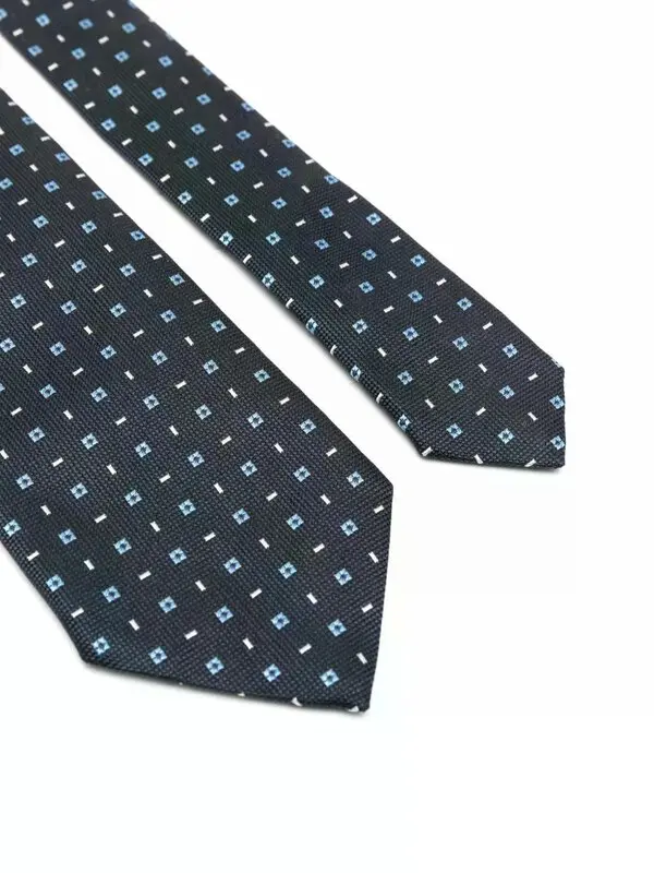 Zegna Patterned Tie - Blue
