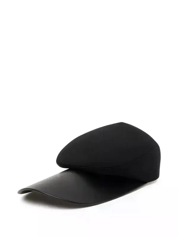 Comme Des Garçons Curved Peak Panelled Hat - Black