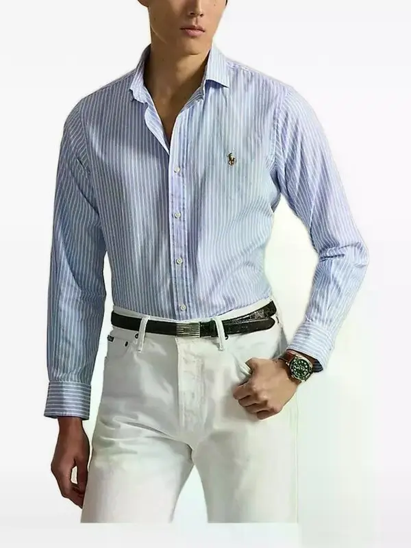 Polo Ralph Lauren Striped Long-sleeve Shirt - Blue