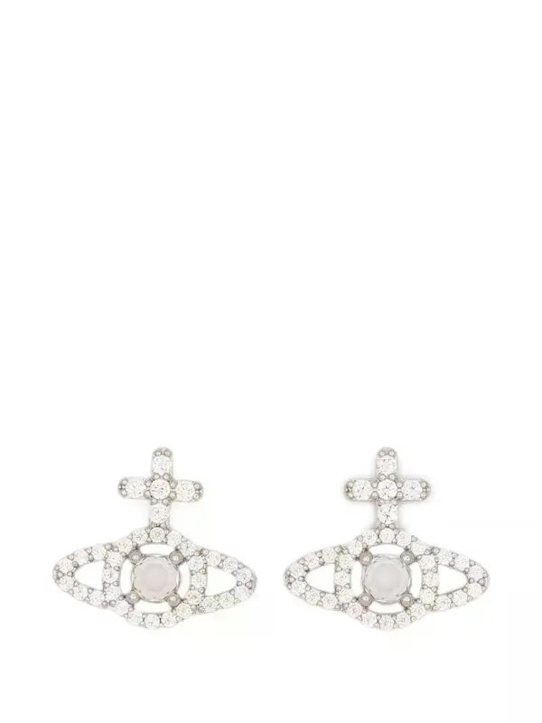 VIVIENNE WESTWOOD Olympia Crystal Orb Earrings - Silver