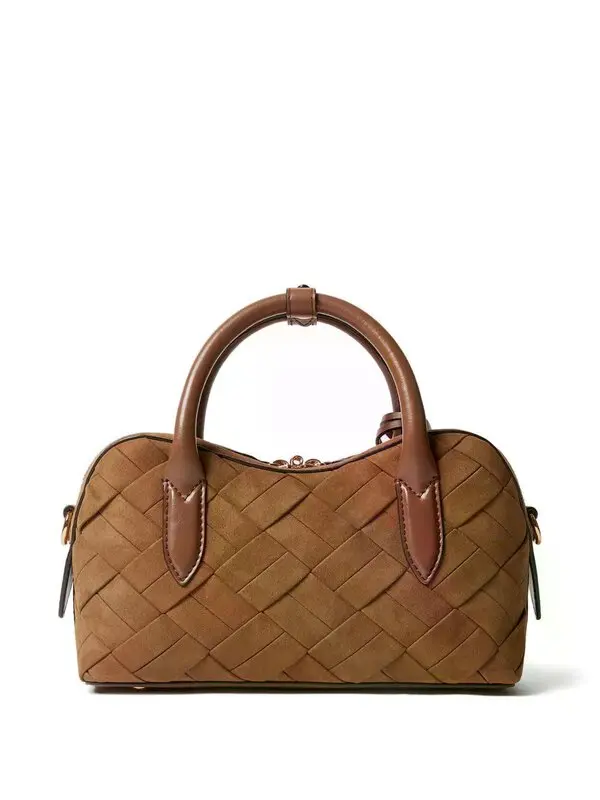 Stella McCartney Woven Padlock Shoulder Bag - Brown