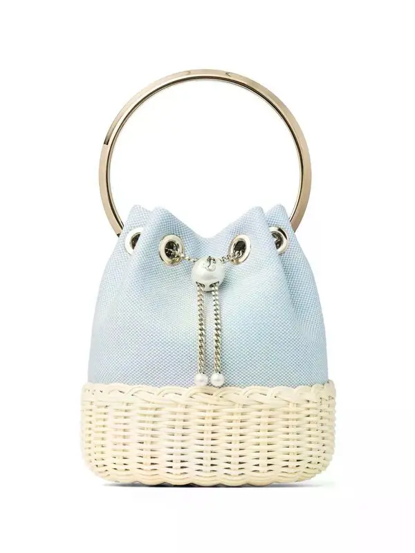 JIMMY CHOO Bon Bon Riviera Mix Bucket Bag - Blue