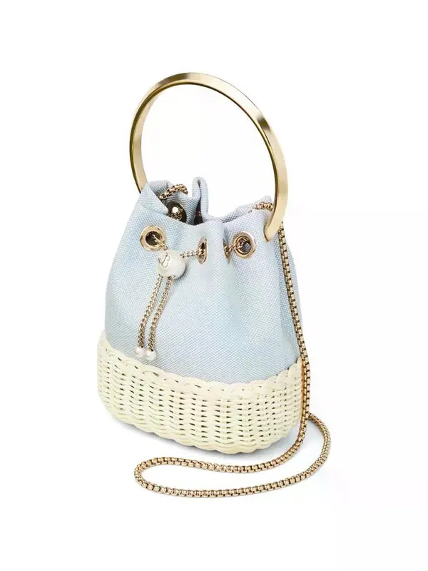 JIMMY CHOO Bon Bon Riviera Mix Bucket Bag - Blue