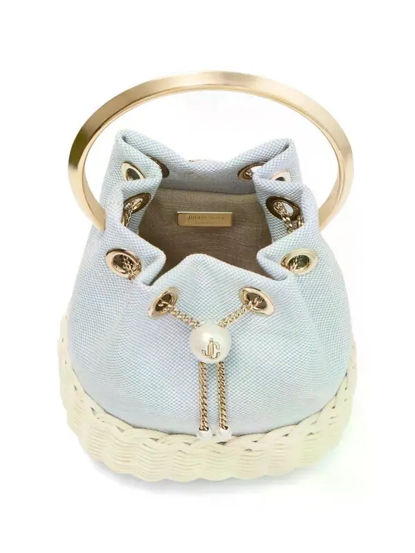 JIMMY CHOO Bon Bon Riviera Mix Bucket Bag - Blue