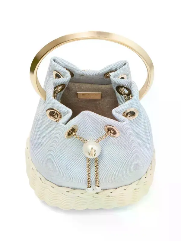 JIMMY CHOO Bon Bon Riviera Mix Bucket Bag - Blue