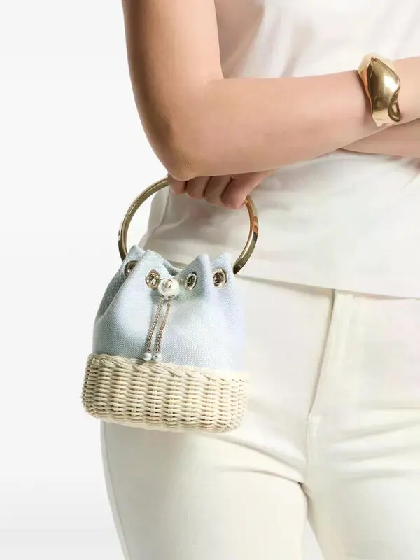 JIMMY CHOO Bon Bon Riviera Mix Bucket Bag - Blue