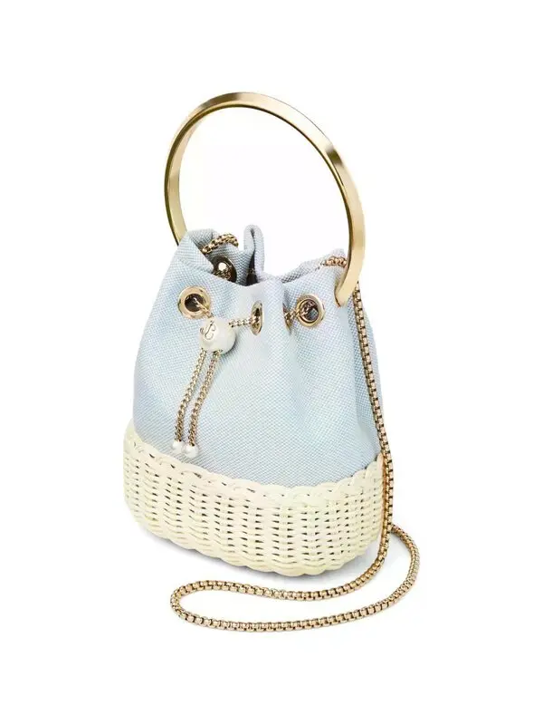 JIMMY CHOO Bon Bon Riviera Mix Bucket Bag - Blue