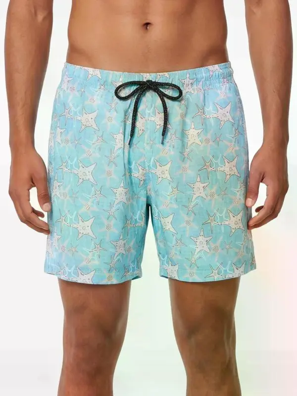 DRUMOHR Starfish Print Swim Shorts - Blue