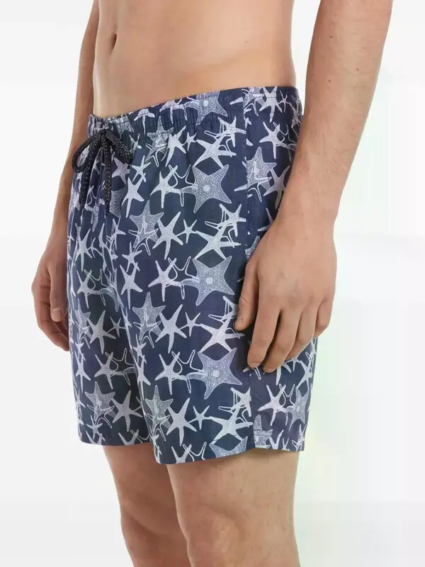 DRUMOHR Starfish-print Swim Shorts - Blue