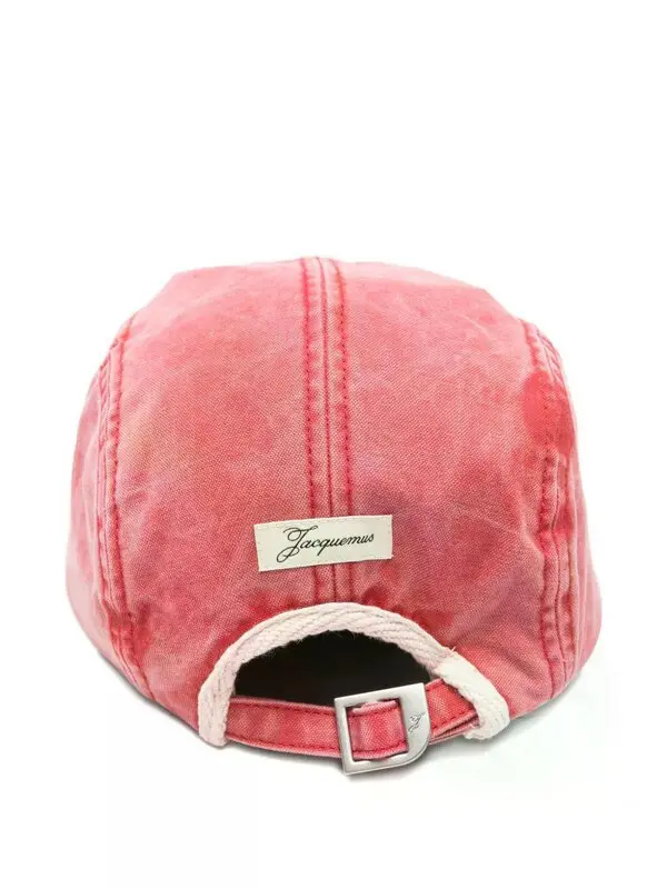 Jacquemus Embroidered Cotton Baseball Cap - Red