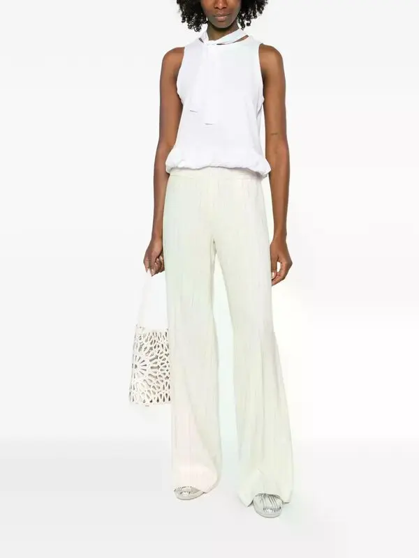 Sandro Sleeveless Ruffle Top - White