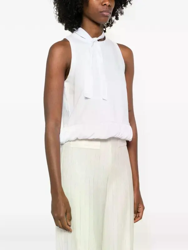 Sandro Sleeveless Ruffle Top - White