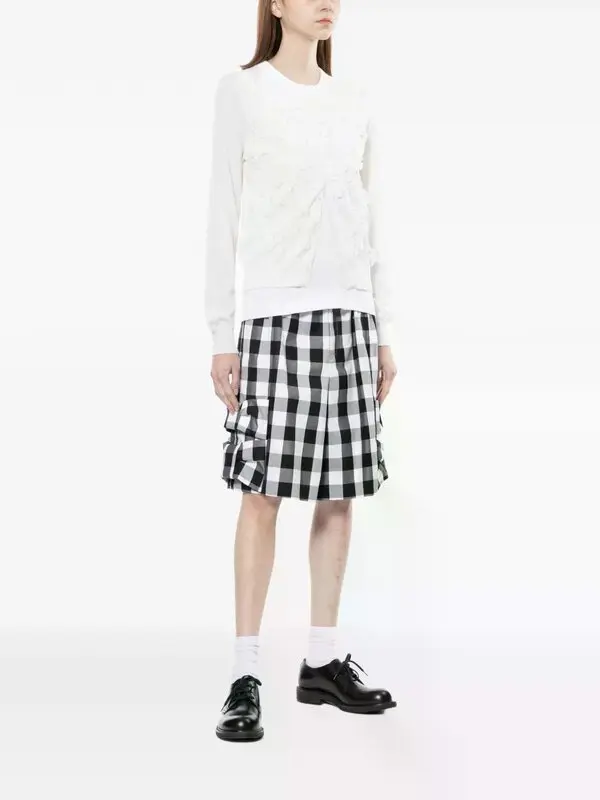 Comme Des Garçons Ribbon-design Ruffle Cardigan