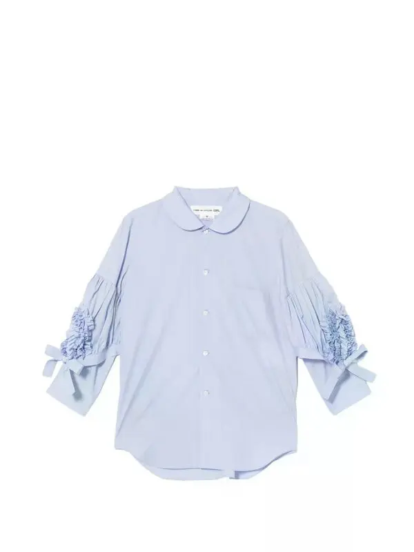 Comme Des Garçons Ruffle Ribbon Shirt - Blue