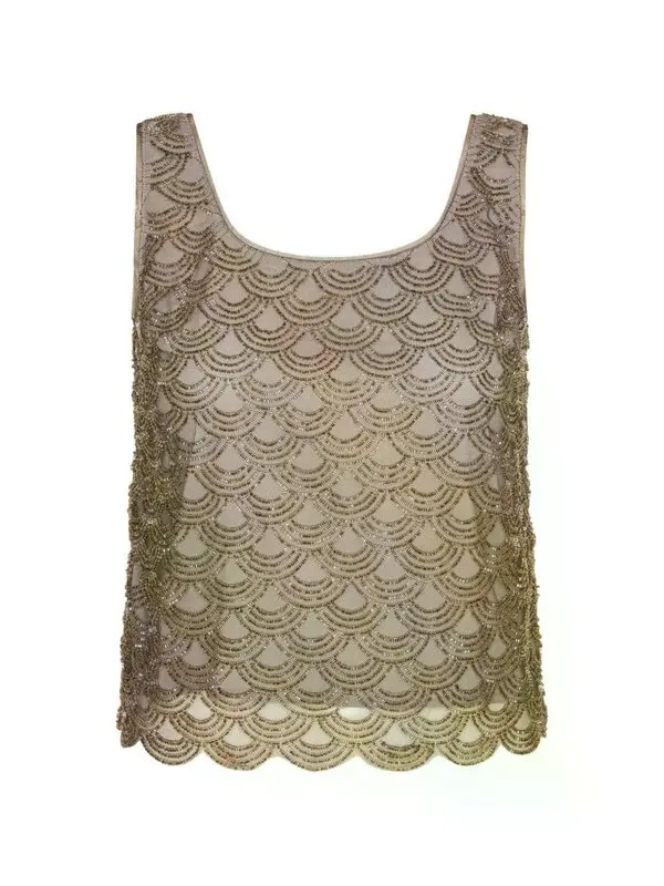 ROTATE BY BIRGER CHRISTENSEN Sequin-embellished Top - Grey