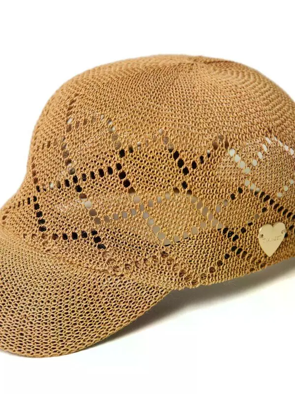 TWINSET Openwork Heart-plaque Hat