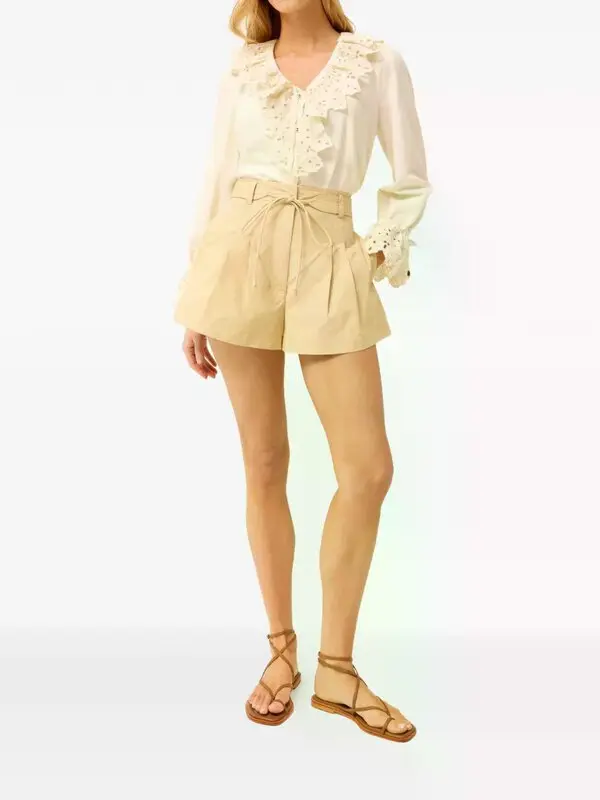 MARIE OLIVER Eden Ruffled Blouse - Neutrals