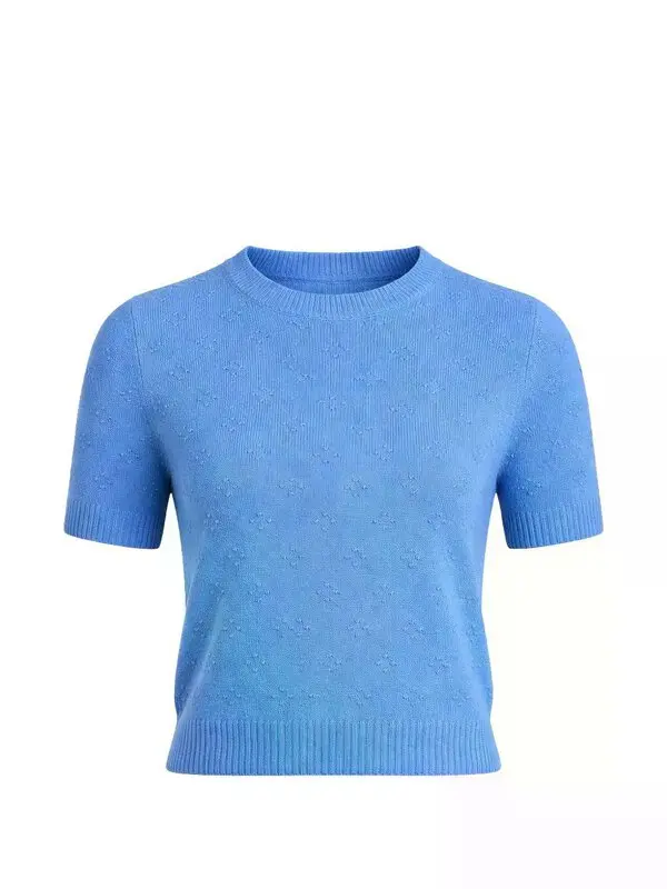 Guest In Residence Patterned Knit Top - Blue