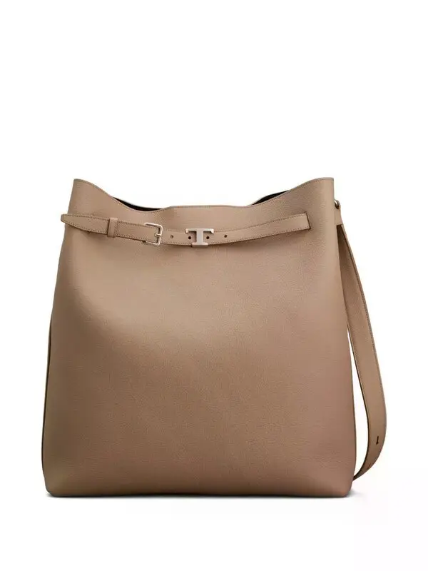 TOD'S Buckle Strap Tote Bag - Neutrals