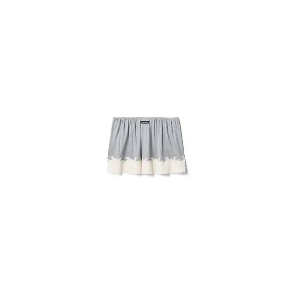 Miu Miu Silk Jersey Skirt - Grey