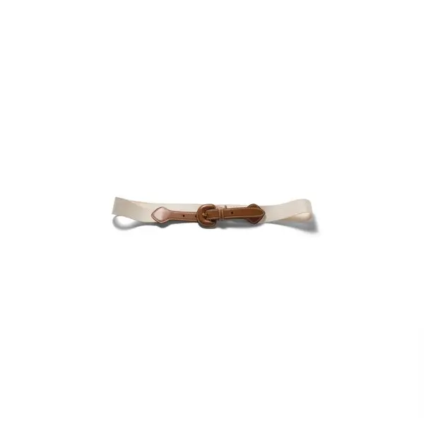 Miu Miu Leather And Cord Belt - Beige/cognac