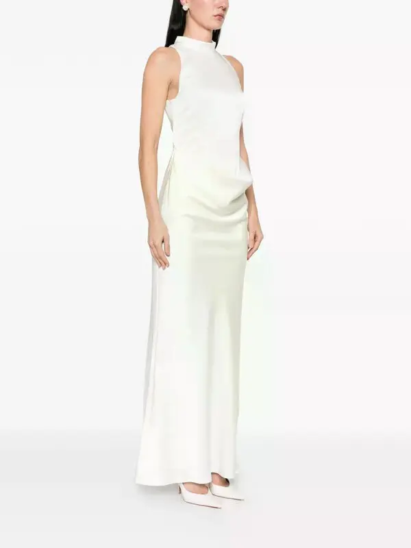ROTATE BY BIRGER CHRISTENSEN High-neck Maxi Dress - Neutrals