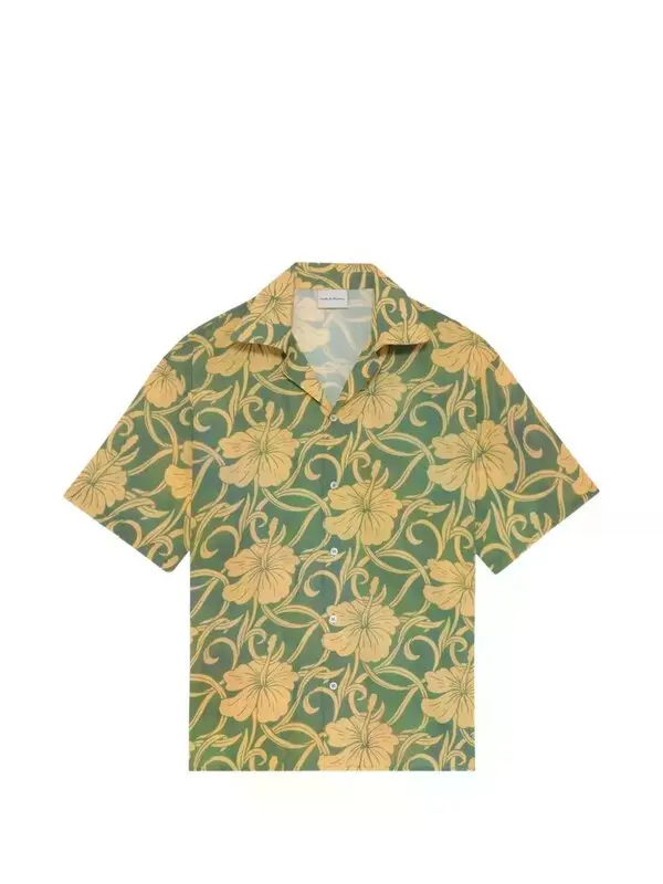 Drole De Monsieur Floral-print Shirt - Green